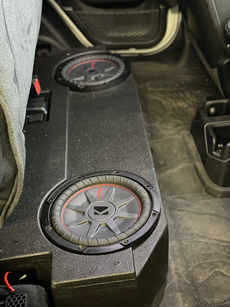BRP JT Jeep Gladiator Underseat Enclosure with 10" Subwoofer Options